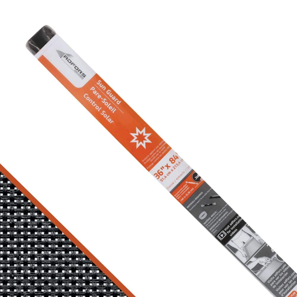 Saint-Gobain ADFORS 36 in. x 84 in. Charcoal Fiberglass Sun Guard 90 ...