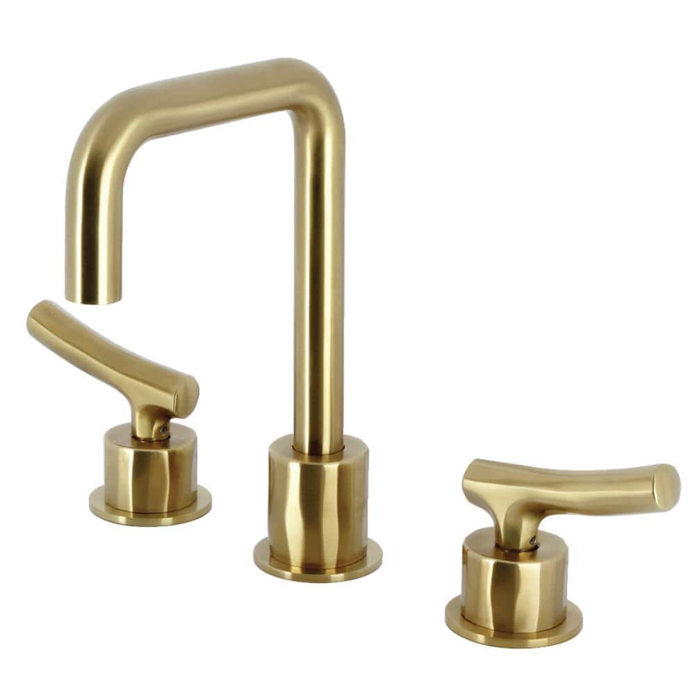 Kingston Brass Hallerbos 8 in. Widespread Double Handle Bathroom Faucet ...