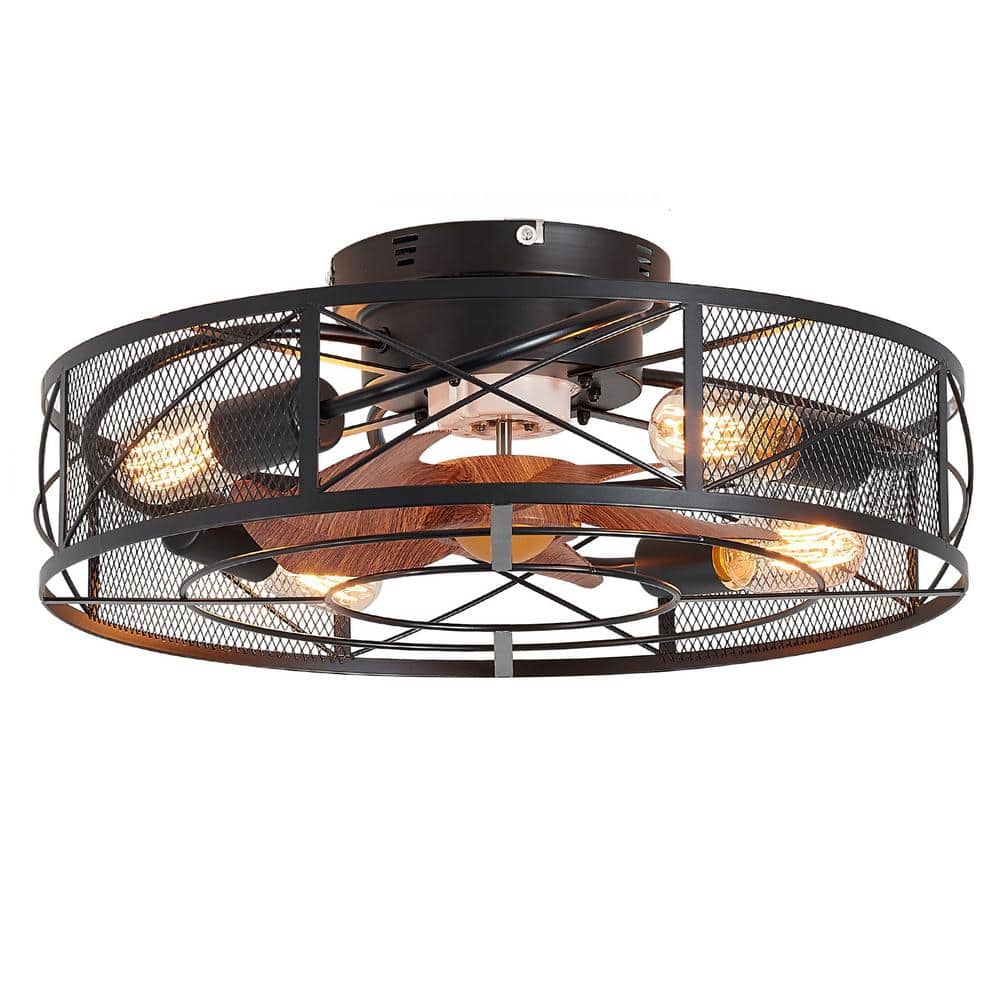 HKMGT 18.9 in. Indoor Black Smart Ceiling Fan with Timer, 6-Speed ...