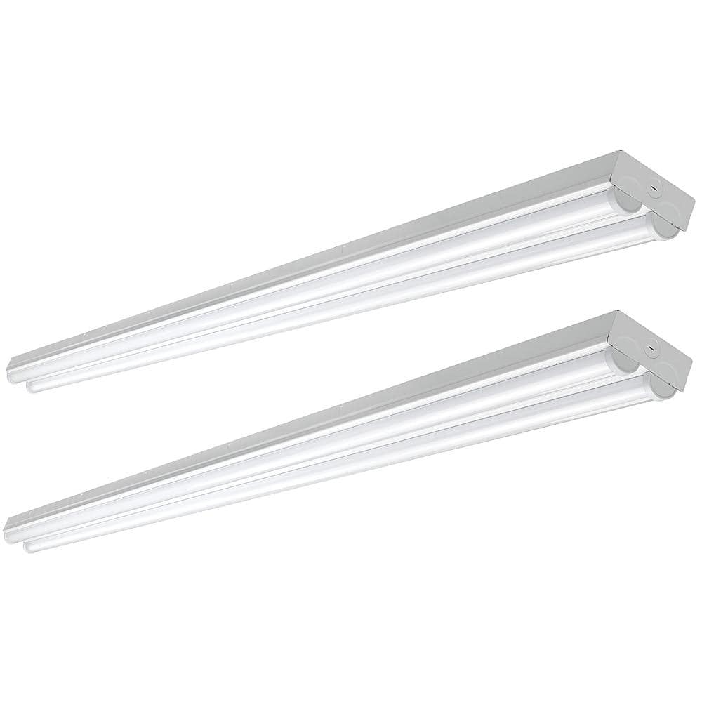 ETI LIGHTING 8 ft. Linear White LED Garage Strip Light Fixture 9000 ...