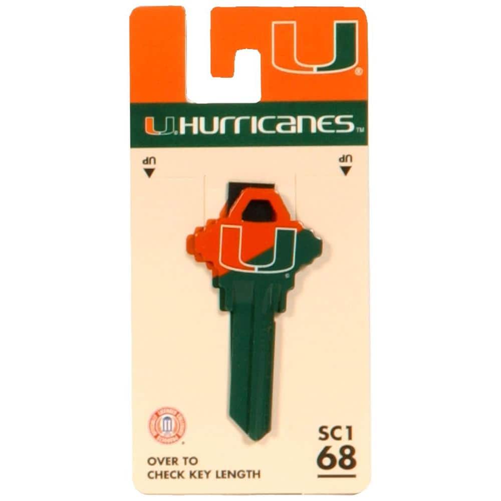 Hillman #68 NCAA Miami Hurricanes Key Blank 89968 - The Home Depot