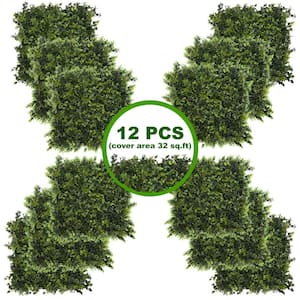 Green Smart Dekor 19 .68 in. x 19 .68 in. Green Artificial Verona Leaf ...