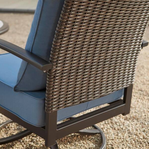 Whitfield dark brown wicker outdoor patio motion lounge chair store