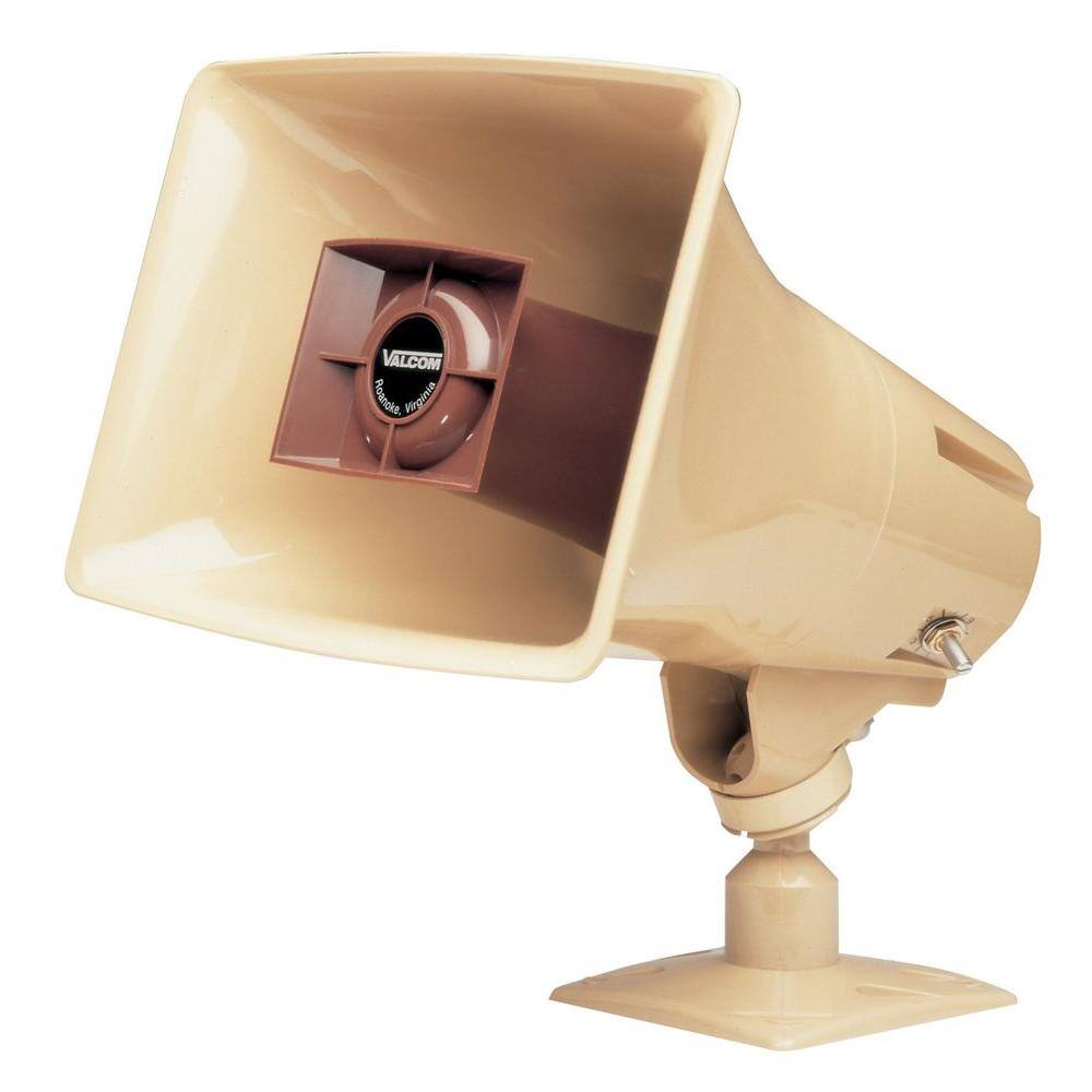 Valcom 15-Watt High-Efficiency Horn - Beige-VC-V-1036C - The Home Depot