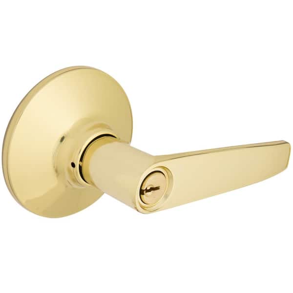 Defiant Olympic Polished Brass Keyed Entry Door Handle 32LG700B - The ...