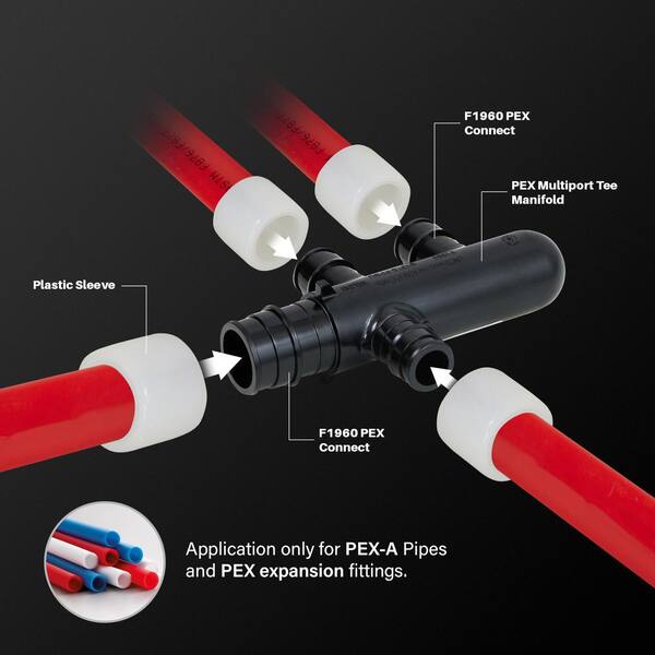 3/4 Poly Tubing Buy Pack Of 25 ) EFIELD Poly PPSU Pex-A Expansion Fitting 1/2 X 1/2 Pex Manifold ...