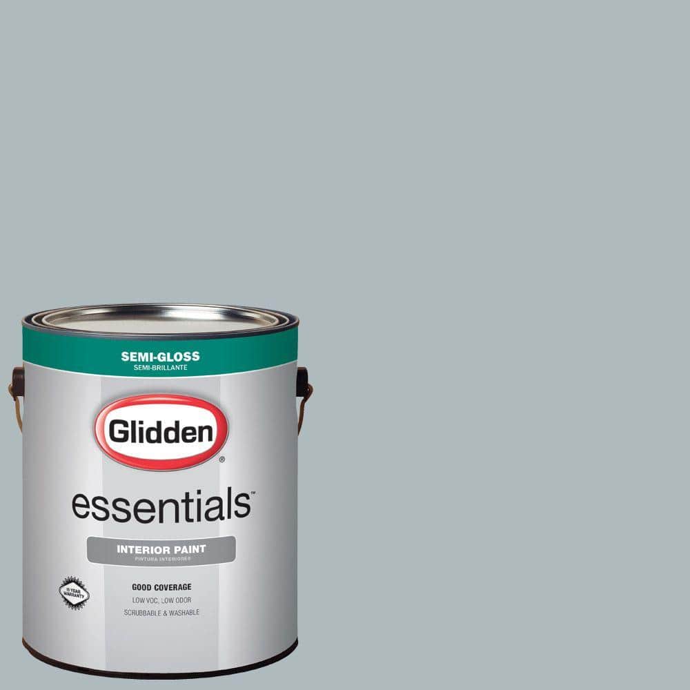 Glidden Essentials 1 gal. #HDGCN33U Downy Grey Semi-Gloss Interior ...