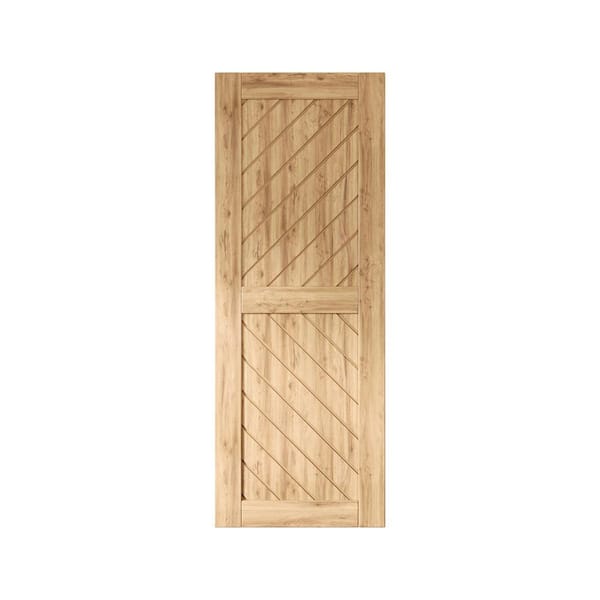 HOMACER XT3 30 in. x 80 in. C-Panel Solid Core Unfinished Slanted ...