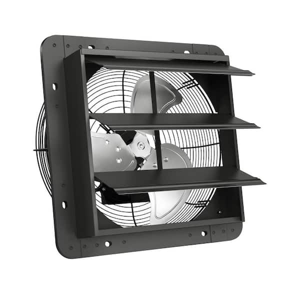 KIWDZFU 12 in. 1600 CFM High-Speed Shutter Exhaust Fan Gable-Mount ...