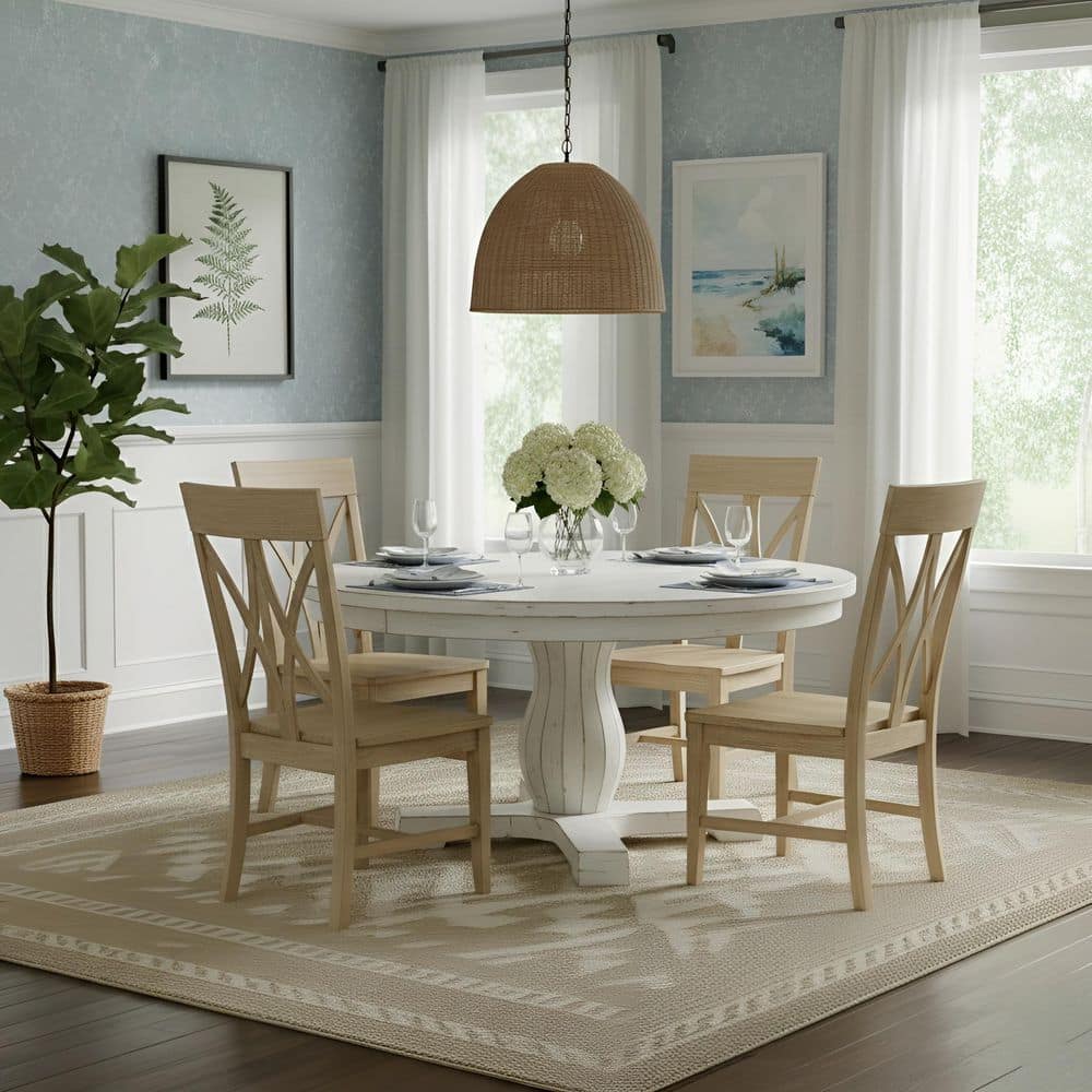 International Concepts Avalon Unfinished Solid Wood Dining Chair Set of ...