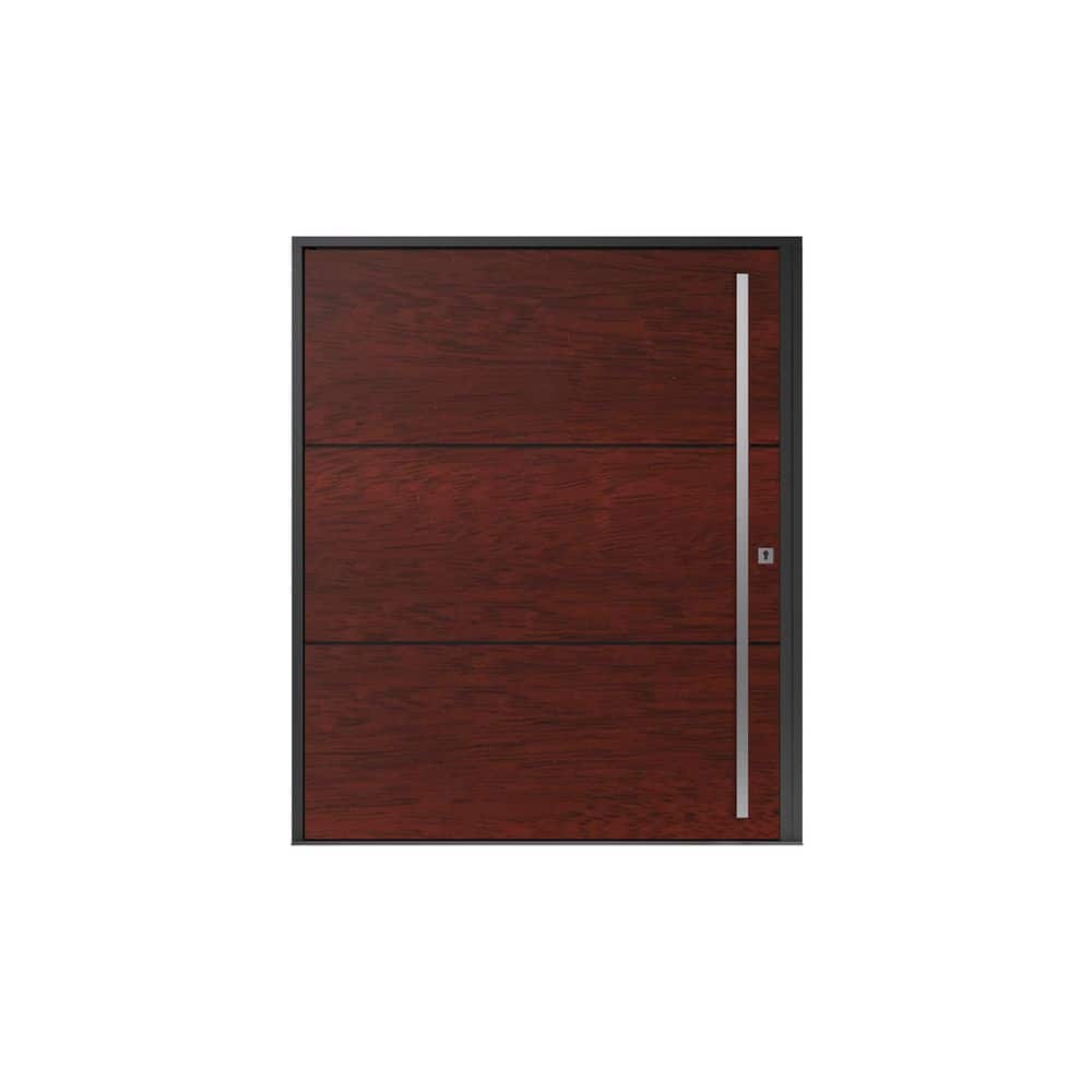 PANDA WINDOWS & DOORS 72 in. x 80 in. Helsinki Faux Mahogany Aluminum ...