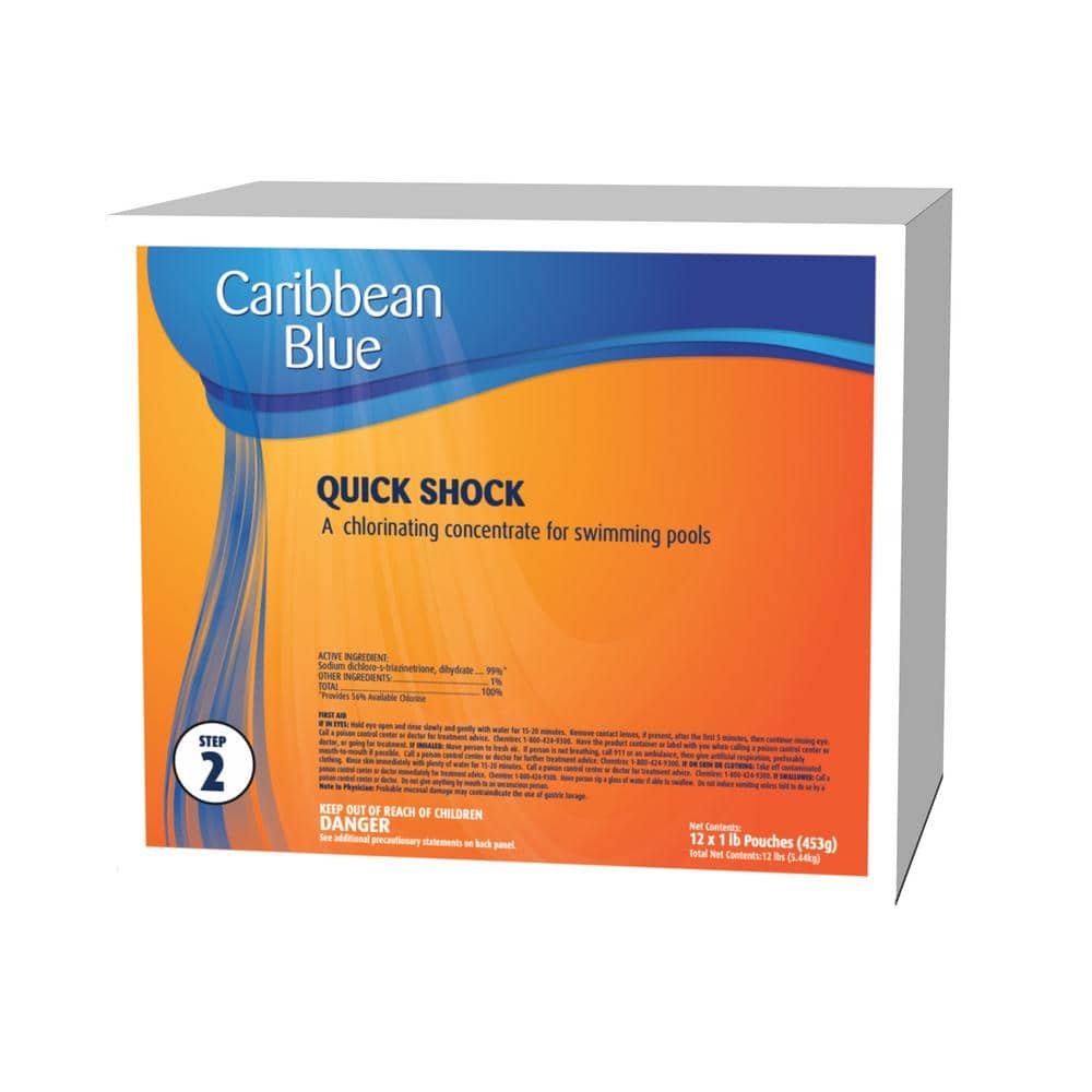 CARIBBEAN BLUE Quick Shock 16 oz. Pool Shock (12-Pack) C005161-CS12X - The Home Depot