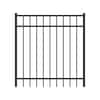 FORGERIGHT Vinings 4 ft. W x 4 ft. H Black Aluminum Pre-Assembled Fence ...