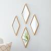 StyleWell Small Diamond Gold Classic Accent Mirror (15 in. H x 7 in. W ...