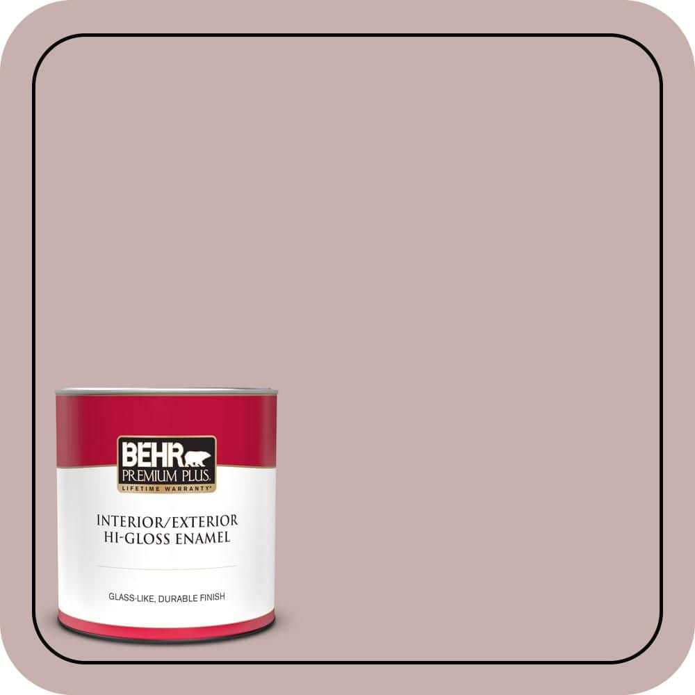 BEHR PREMIUM PLUS 1 qt. #120E-3 Subdued Hue Hi-Gloss Enamel Interior ...