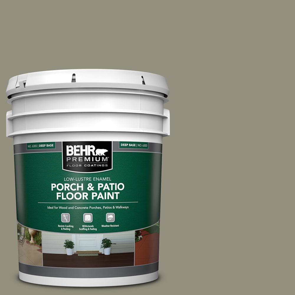 BEHR PREMIUM 5 gal. #N350-5 Muted Sage Low-Lustre Enamel Interior ...