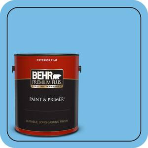 BEHR ULTRA 1 gal. #550B-4 Costa Rica Blue Extra Durable Satin Enamel ...