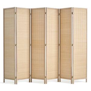 SVOPES 4-Panel Room Divider, Bamboo Hand-Woven Folding Privacy Screen ...
