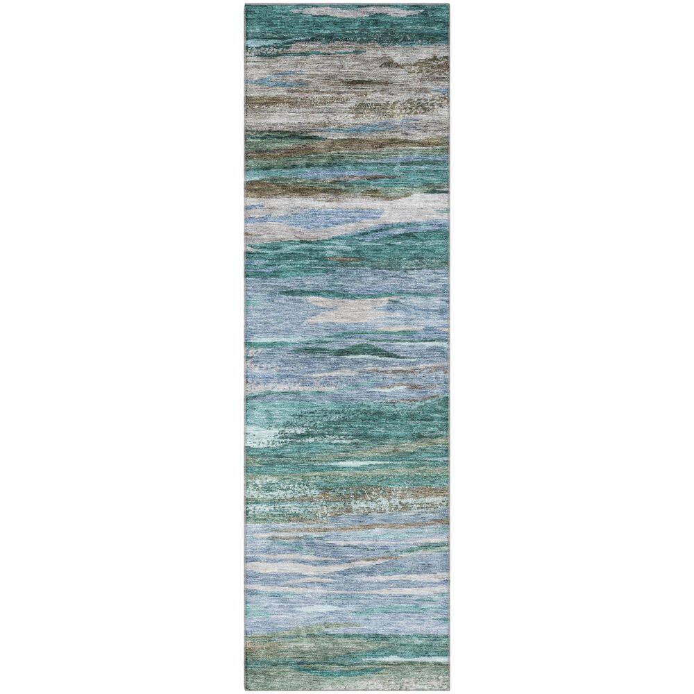 Addison Rugs Mayfield Premium Machine Washable Abstract AMF1933 Teal 2 ...