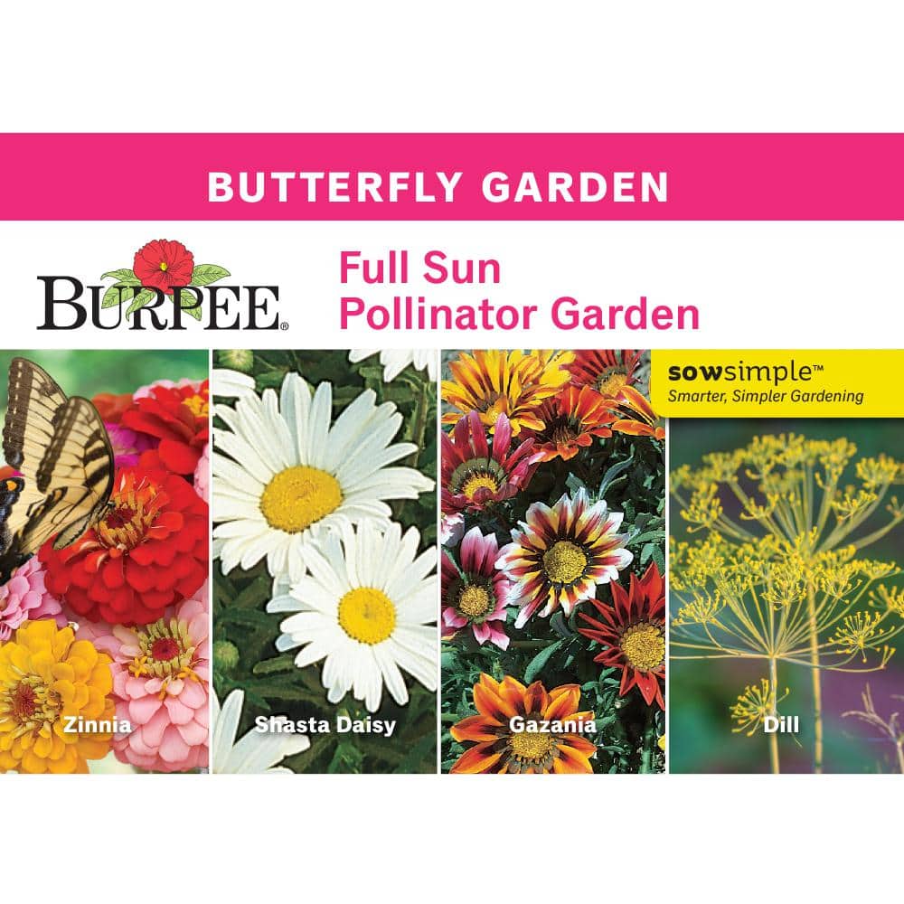 Burpee Butterfly Garden, Full Sun Pollinator Seed 30487 - The Home Depot