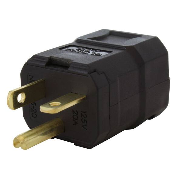 AC WORKS NEMA 5-20P 20 Amp 125-Volt Clamp Style Square Plug with UL, C ...