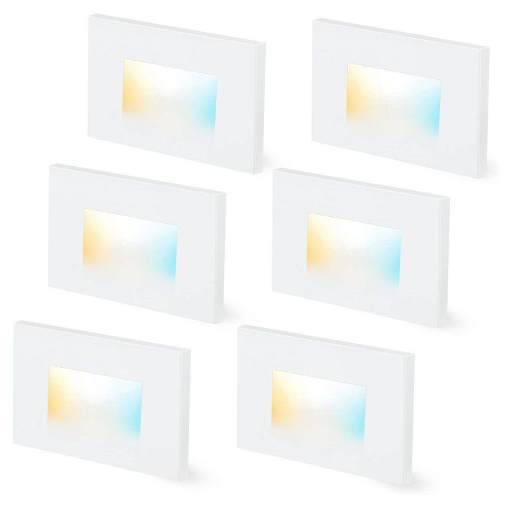 Lukyamzn 120V LED Indoor Outdoor Step Lights Dimmable 3 Color ...