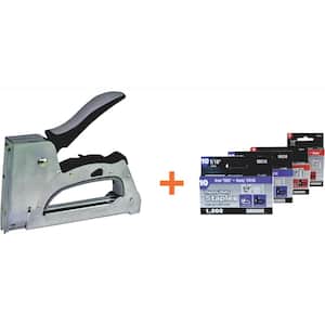 Cable Tacker-Staple Gun with Staples (6-Piece)