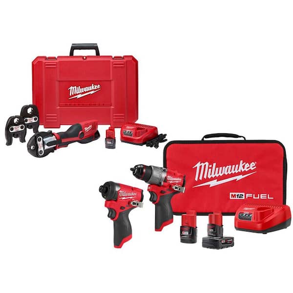 Reviews for Milwaukee M12 12-Volt Lithium-Ion Force Logic Cordless Press Tool Kit (3 Jaws ...