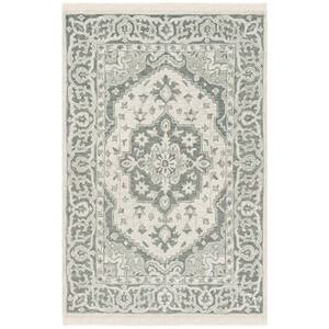 SAFAVIEH Aspen Charcoal/Light Brown 9 ft. x 12 ft. Border Area Rug ...