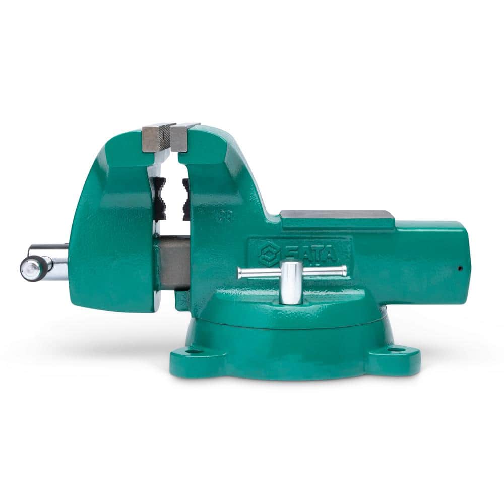 SATA 8 in. Heavy Duty Bench Vise with Swivel Base ST70845SC - The Home ...