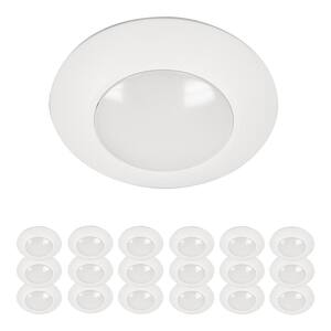 HALO HLCE 4 in. LED Surface Mount Disk Light 60-Watt Equivalent 700lm ...