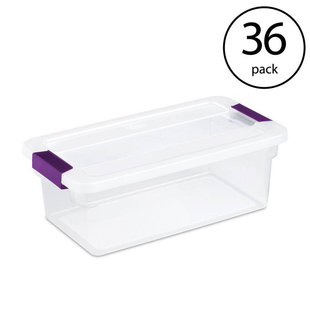 Sterilite 17511712 6 Quart ClearView Latch Box Storage Tote Container ...