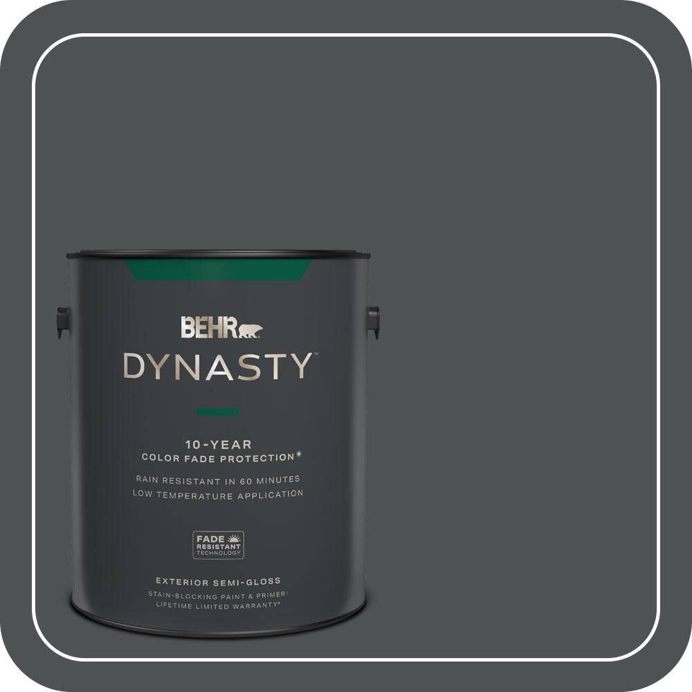 BEHR DYNASTY 1 gal. #770F-6 Evening Hush Semi-Gloss Exterior Stain ...