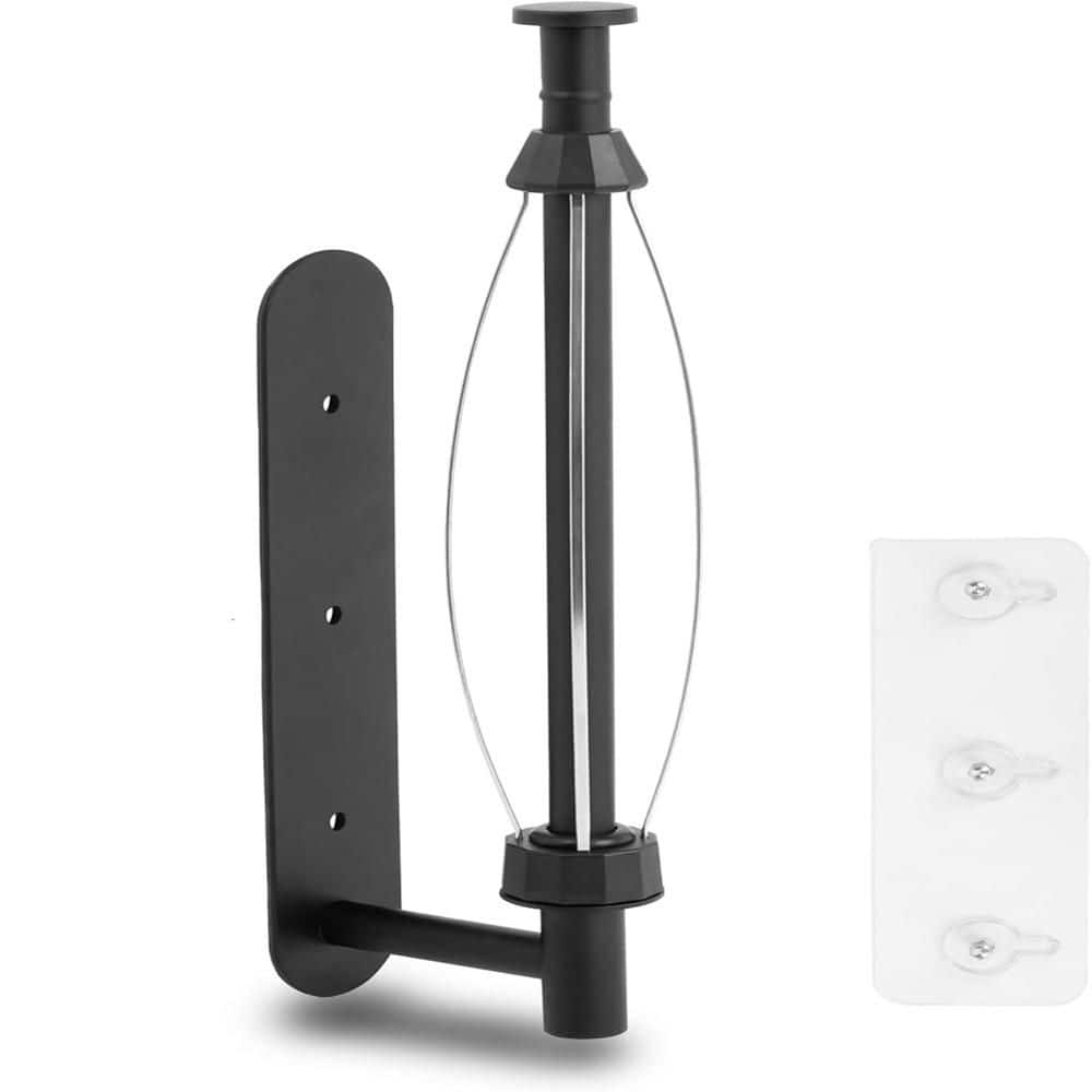 Lynzavix Magnetic and Self Adhesive Mount Black Paper Towel Holder One ...