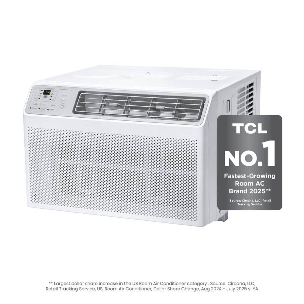 TCL 12,000 BTU (DOE) Smart Window Air Conditioner Cools 550 sq. ft ...