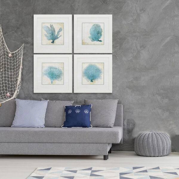 Paragon 4 Piece Framed Giclee Coastal Art Print 22 in. x 22 in. 46150 ...
