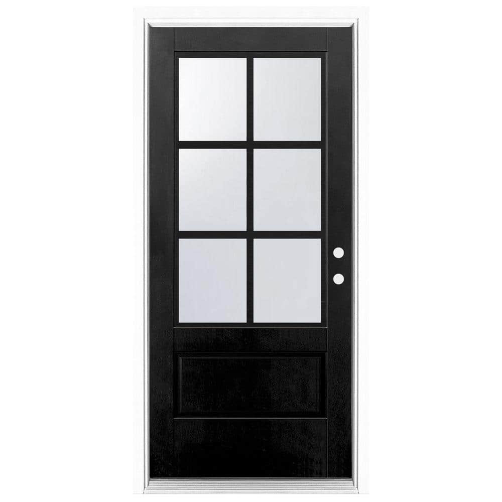 MP Doors 36 in. x 80 in. 3/4 Lite Left-Hand Inswing 6 lite SDL LoE ...