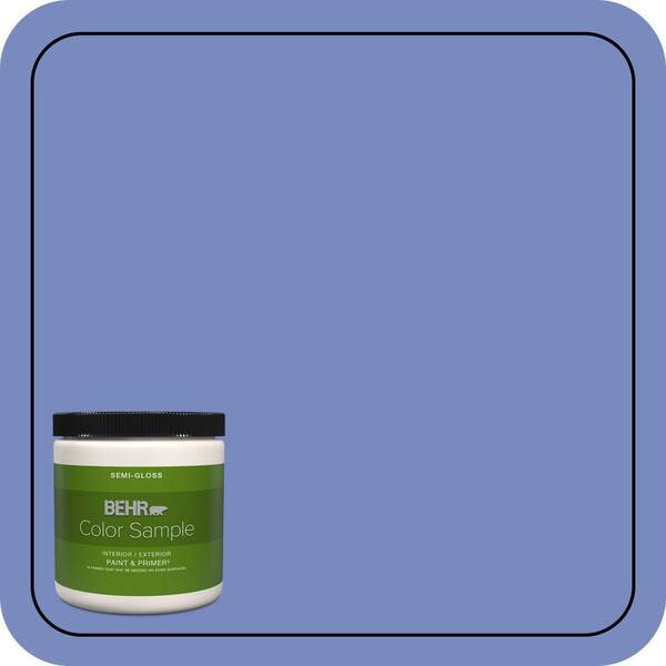 BEHR PREMIUM PLUS 8 oz. #600B-5 Larkspur Bouquet Semi-Gloss Interior ...
