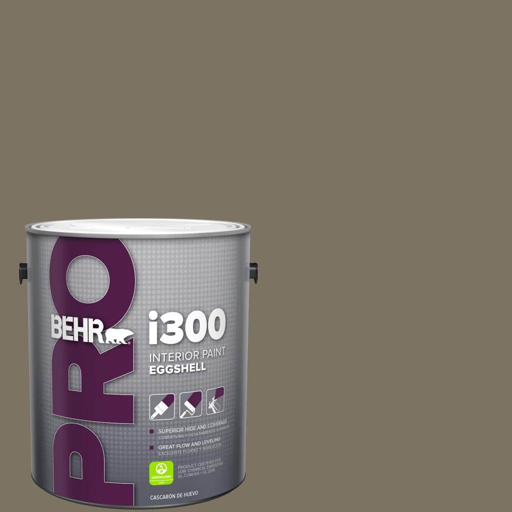 BEHR PRO 1 Gal. #N320-6A Ash Brown Eggshell Interior Paint PR33301 ...