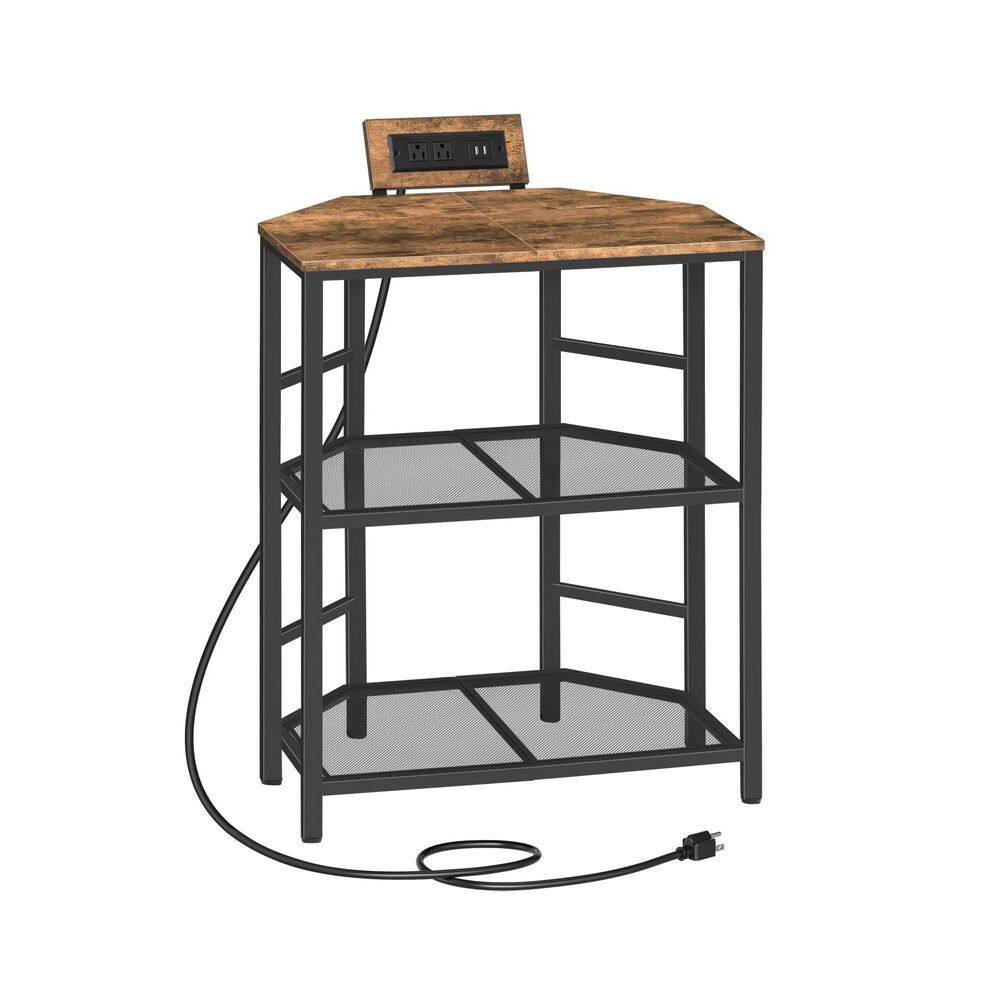 Ahfiwaso 3-Tier Large Corner Printer Stand with Charging Station ...