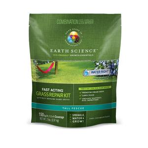 EARTH SCIENCE 2 lbs. Grass Seed Fast Acting Repair Kit Tall Fescue ...