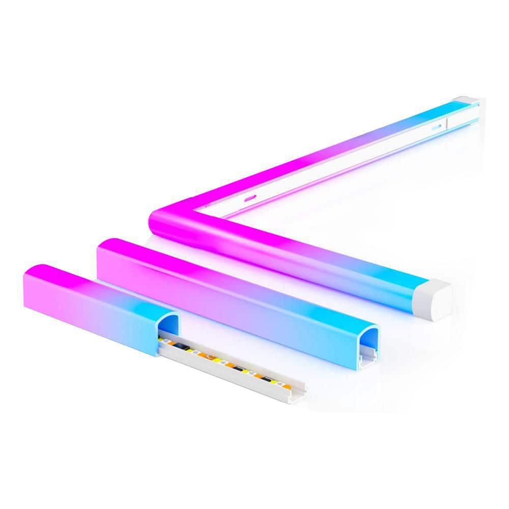 BIBIVIS 16 ft. Hardwired Smart Integrated LED Strip Lights, RGBCW LED ...