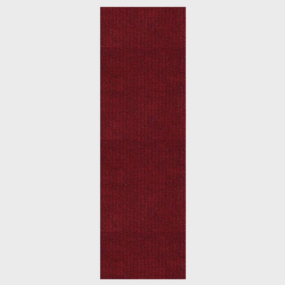 PLAYA RUG Heavy Duty Solid Red 31 in. W x 26 ft. L Indoor/Outdoor ...