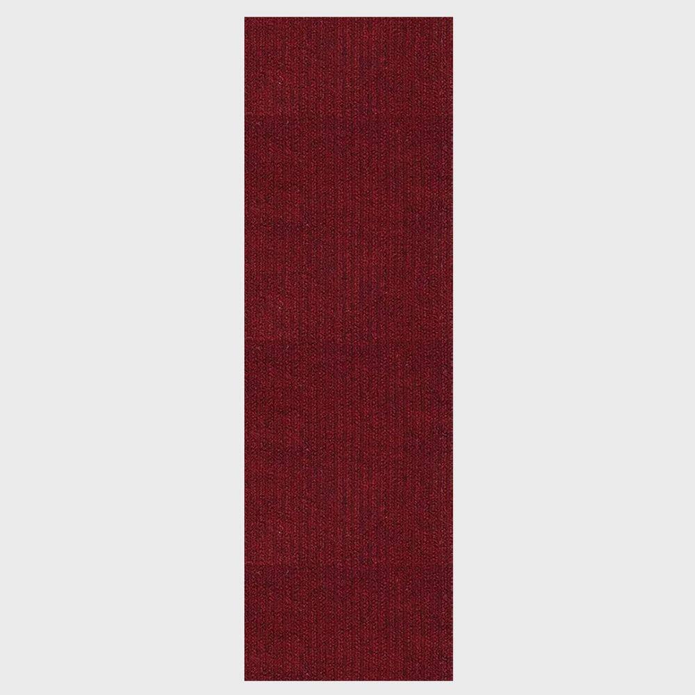 PLAYA RUG Heavy Duty Solid Red 31 in. W x 39 ft. L Indoor/Outdoor ...