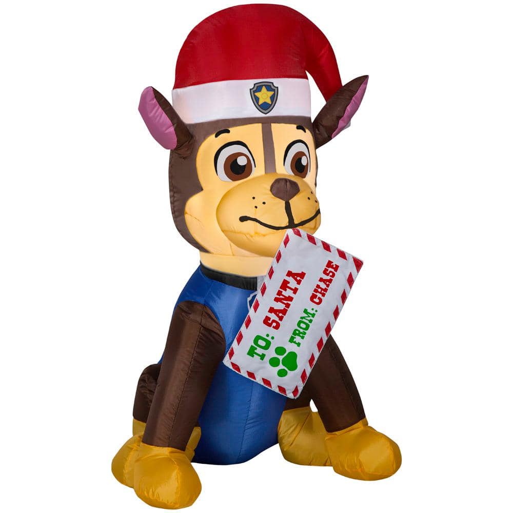 Nickelodeon 3.5 ft. Pre-lit Inflatable Chase with Letter to Santa ...