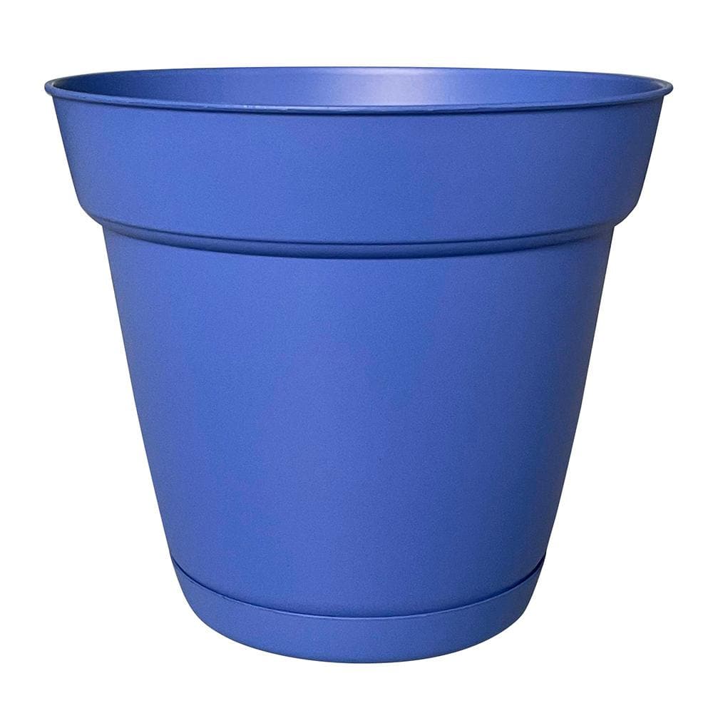 Vigoro 6 in. Bea Small Blue Bell Resin Planter (6 in. D x 5.3 in. H ...