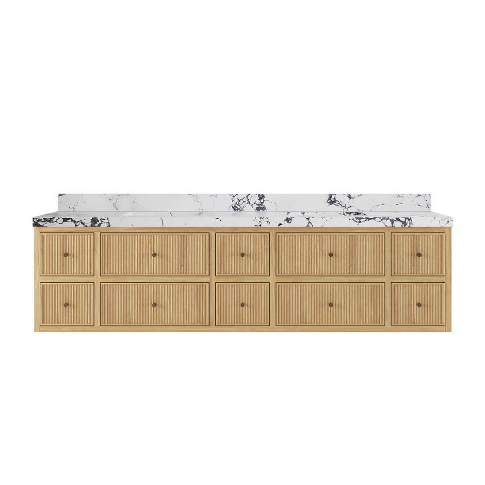 Willow Collections Sonoma Floating 84 in. H Double Sink Freestanding ...