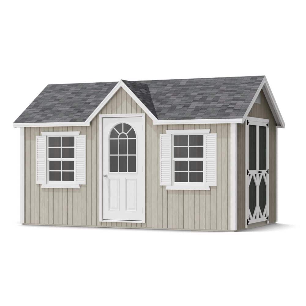 Little Cottage Co. Classic Cottage 8 ft. x 14 ft. Outdoor Wood Storage ...