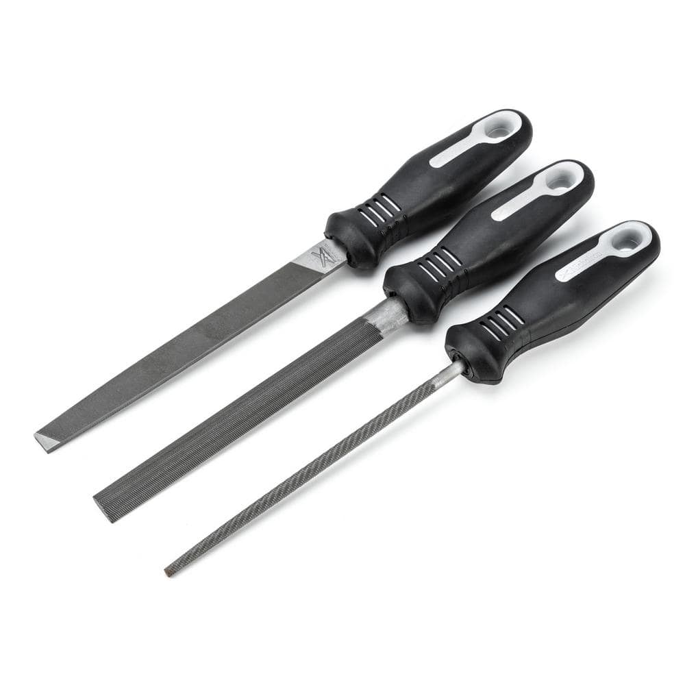 Crescent Nicholson 6 in. Bastard File Set with Ergonomic Handles (3 ...