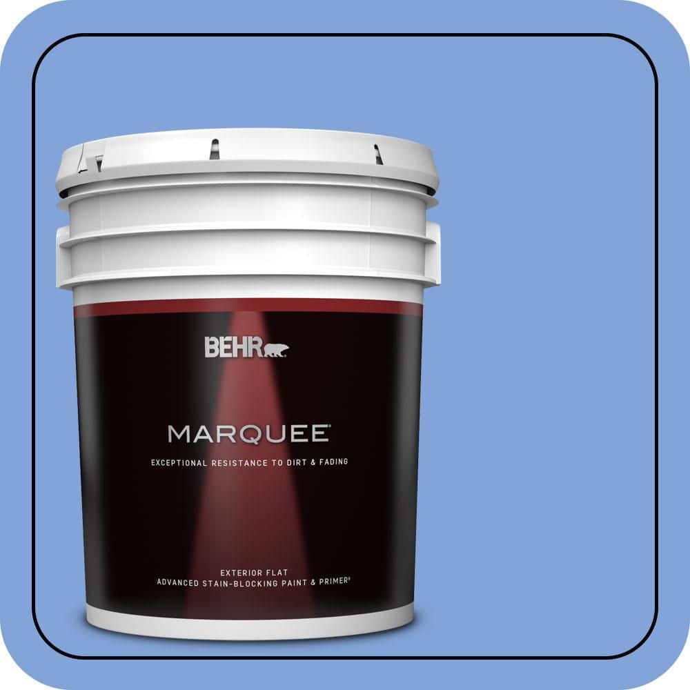 BEHR MARQUEE 5 gal. #P530-4 Periwinkle Flat Exterior Paint & Primer ...